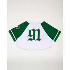 Weed Leaf Cropped Baseball Jersey- Death Row Records - Spencer's