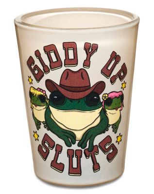 Giddy Up Sluts Frog Shot Glass - 1.8 oz. - Spencer's