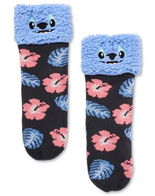 Stitch Fuzzy Crew Socks - Lilo & Stitch - Spencer's