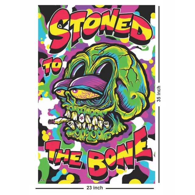 Stoned to the Bone Black Light Poster - Spencer's