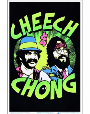 Cheech & Chong Faces Black Light Poster - Spencer's
