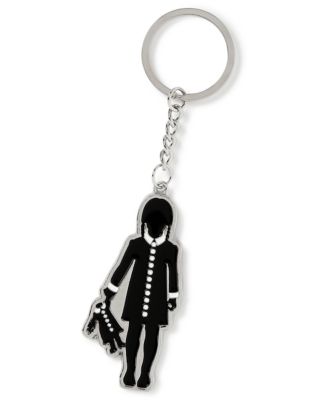 Addams Family Wednesday Silhouette Keychain - The Addams Family - Spencer's