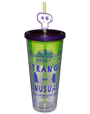 Strange and Unusual Cup with Straw and Topper 24 oz. - Beetlejuice ...