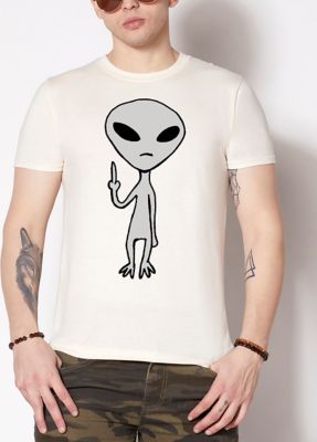 Middle Finger Alien T Shirt - Spencer's