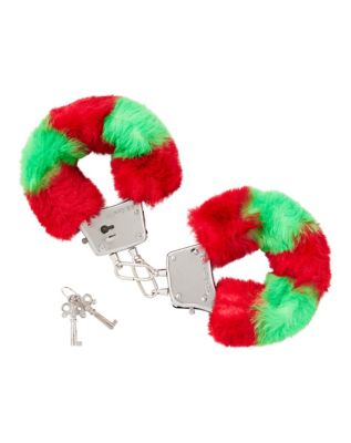 Candy Cane Fur Cuffs - Spencer's