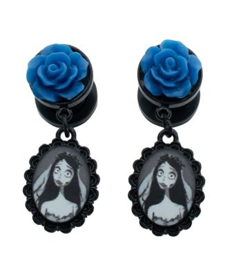 Blue Rose Emily Corpse Bride Plugs - Spencer's