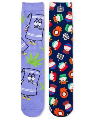 Multi-Pack Towelie and Friends Crew Socks 2 Pair - South Park - Spencer's