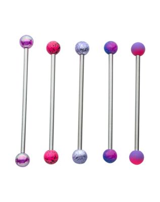 Multi-Pack Multi-Color Swirl Industrial Barbells 5 Pack - 14 Gauge ...