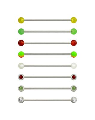 Multi-Pack CZ Green Red and Yellow Industrial Barbells 8 Pack - 14 ...
