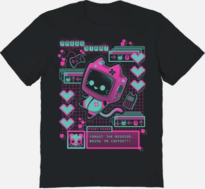 Neon Gaming Press Start T Shirt - Cosmic Boop - Spencer's