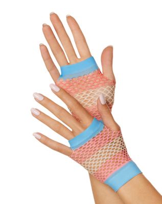 Transgender Pride Mesh Fingerless Gloves - Spencer's