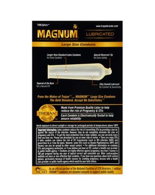 Lubricated Magnum Large Condoms 12 Pack - Trojan - Spencer's
