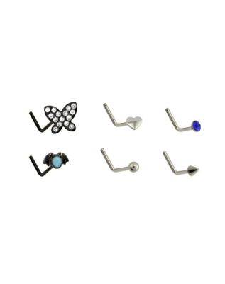 Multi-Pack G23 Titanium Butterfly L-Bend Pins 6 Pack - 22 Gauge - Spencer's