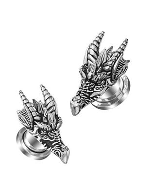 Silvertone Dragon Screw Plugs - Spencer's