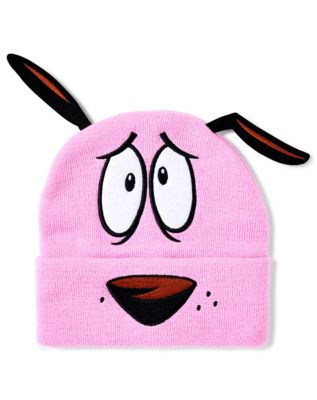 Pink Courage the Cowardly Dog Cuff Beanie Hat - Spencer's
