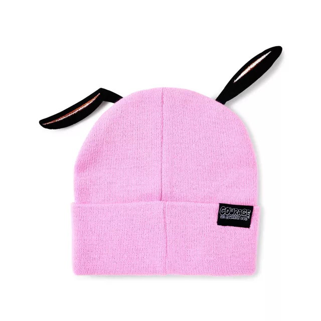 Pink Courage the Cowardly Dog Cuff Beanie Hat - Spencer's