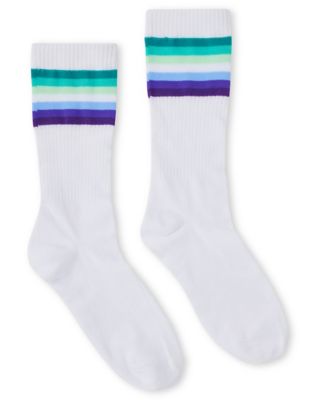 Gay Men's Pride Flag Crew Socks - Spencer's