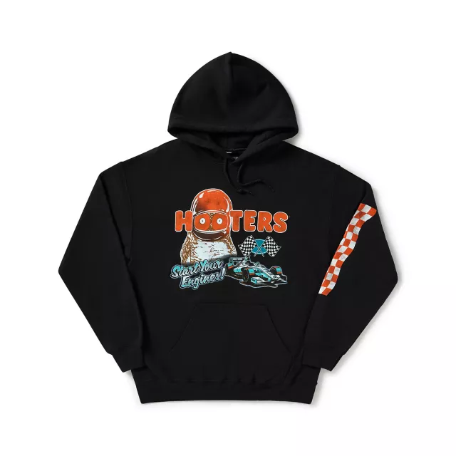 Hooters Racing Flag Sleeve Hoodie - Spencer's