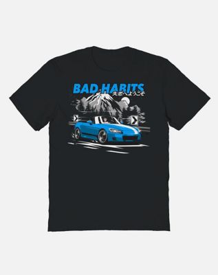Bad Habits Blue Race Car T Shirt - Spencer's