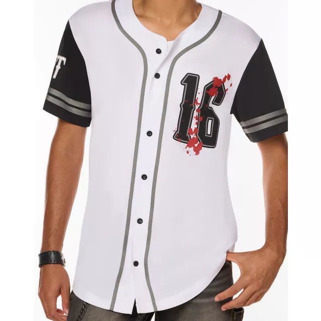 White Terrifier Baseball Jersey - Spencer's