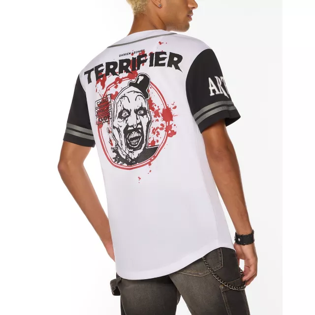 White Terrifier Baseball Jersey - Spencer's