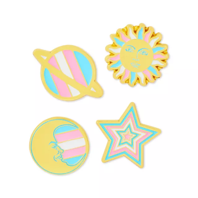 Multi-Pack Celestial Trans Pride Pins - 4 Pack - Spencer's