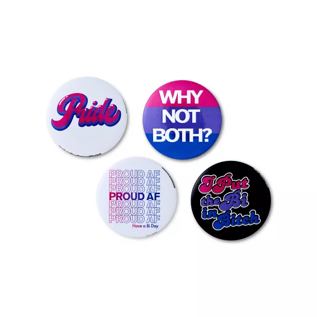 Multi-Pack Bisexual Pride Buttons - 4 Pack - Spencer's
