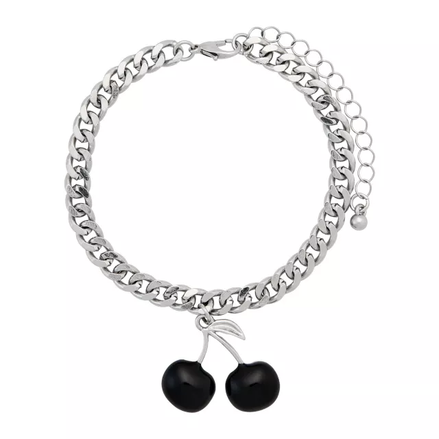 Multi-Pack Cherry and 8-Ball Chain Bracelets - 5 Pack - Spencer's