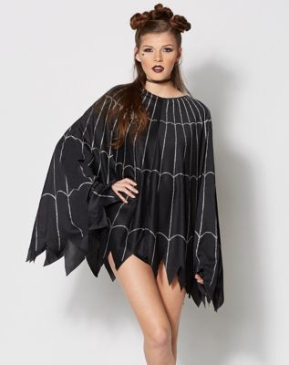 Adult Spider Web Poncho Costume - Spencer's