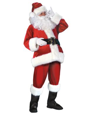Adult Velour Plus Size Santa Suit Deluxe - Spencer's