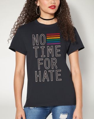 No Time For Hate Pride T Shirt - Spencer's