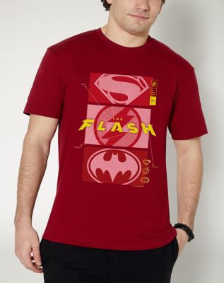 Stacked Superhero Logo T Shirt - The Flash - Spencer's