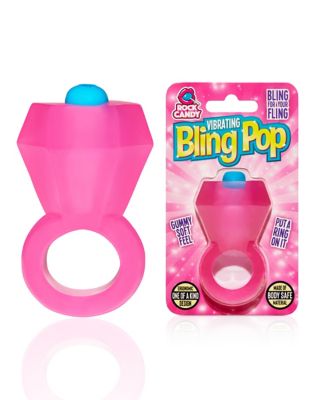 Pink Bling Pop Vibrating Cock Ring Spencers