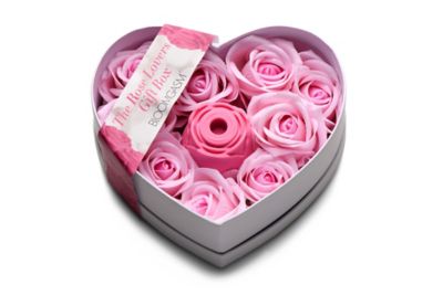 10-Function Rose Rechargeable Waterproof Clitoral Stimulator Gift Box ...