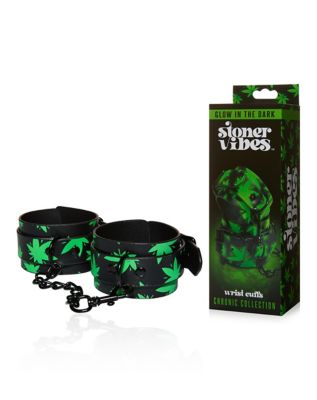 Stoner Vibes Glow in the Dark Wrist Cuffs - Spencer's