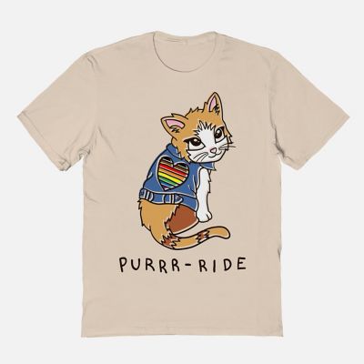 Purrr-Ride Kitty T Shirt - Spencer's