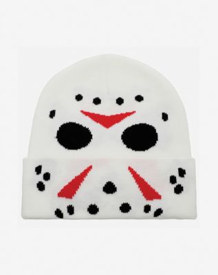 Glow in the Dark Jason Mask Beanie Hat - Friday the 13th - Spencer's