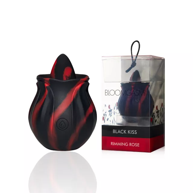 Black Kiss Rimming Rose Vibrator - Spencer's
