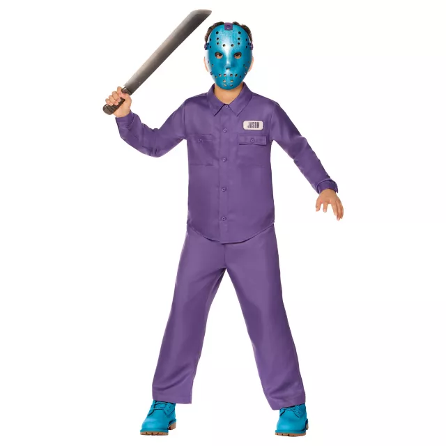 Kids Retro Jason Jumpsuit Costume - Friday the 13th: The Game - Spencer's