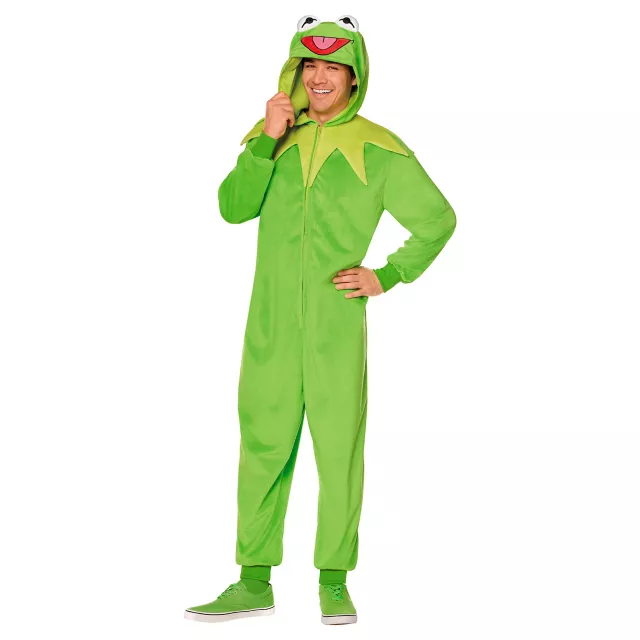 Adult Kermit the Frog Jumpsuit Costume - The Muppets - Spencer's